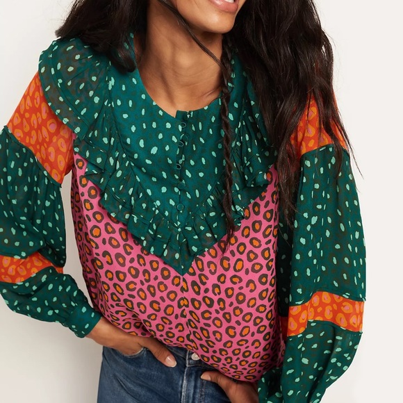 FARM Rio | Tops | Farm Rio Renee Peasant Blouse | Poshmark